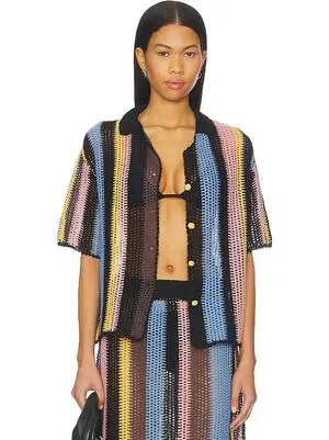 Agua Bendita Axel Crochet Shirt - Multi