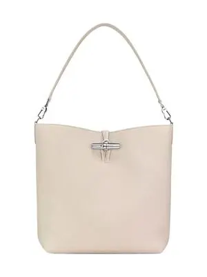 Longchamp Le Roseau Grained-leather Shoulder Bag - Neutrals