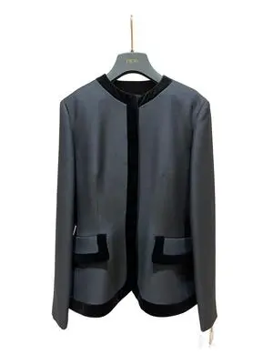 Dior Collarless Jacket - Black