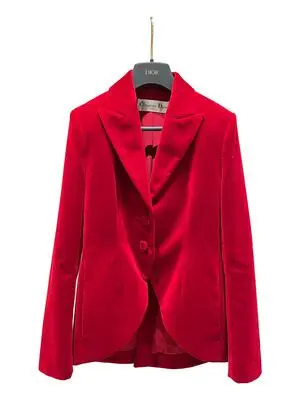 Dior Velvet Blazer - Red