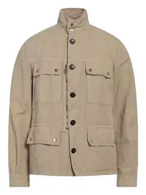Peuterey PEUTEREY Cotton Linen Gabardine Safari Jacket Sand