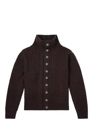Enfants Riches Déprimés Cable-knit Cashmere Cardigan - Brown