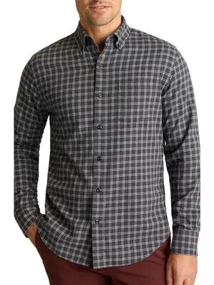Bonobos Everyday Outline Check Lightweight Cotton Stretch Flannel Button-down Shirt - Newton Plaid C15