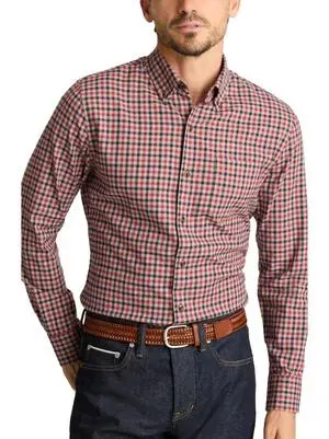 Bonobos Everyday Gingham Check Lightweight Cotton Stretch Flannel Button-down Shirt - Wilfred Twill Plaid C1