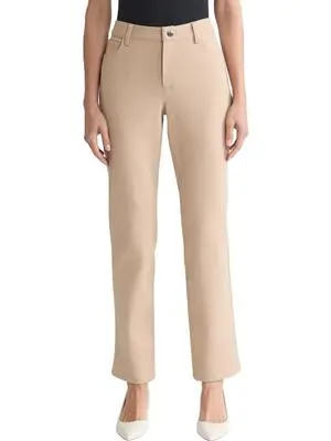Jones New York Lexington Straight Leg Pants - Cafe Au Lait