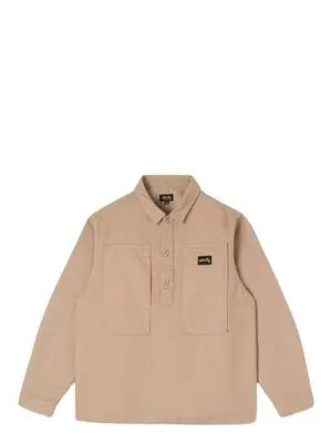 STAN RAY Popover Cotton Painter Shirt - Khaki Bedford