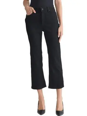 Jones New York Lexington High-waist Crop Flare Jeans - Onyx Wash