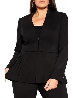 CITY CHIC Pleated Hem Jacket