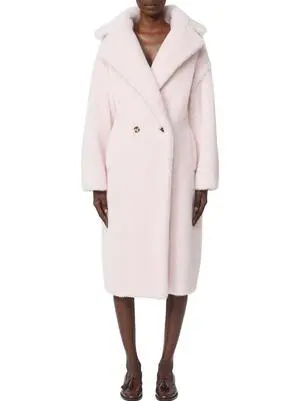 Max Mara Oversized Double-breasted Alpaca-blend Coat - Pink