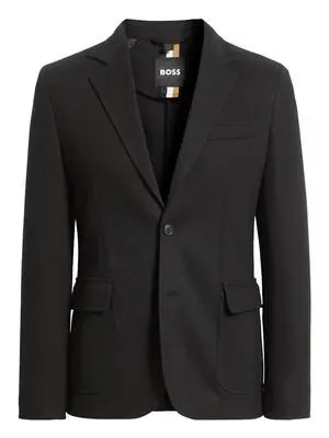 BOSS Hanry Slim-Fit Felted Wool-Blend Sport Coat Black