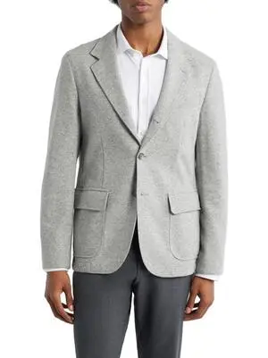 BOSS Hanry Slim-fit Felted Wool-blend Sport Coat - Silver