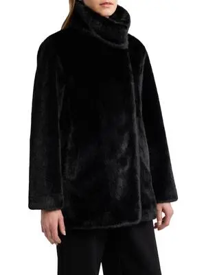 Kobi Halperin Jenny Faux Fur Coat - Black