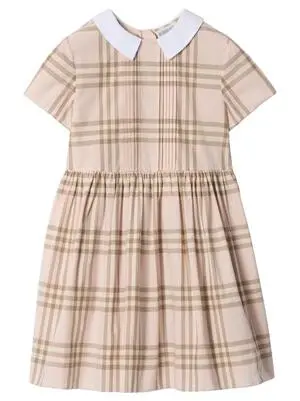 Burberry Check Cotton Dress - Archive Pink