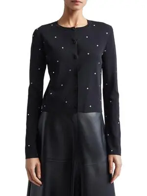 Altuzarra Dorrie Crystal-embellished Cardigan - Black