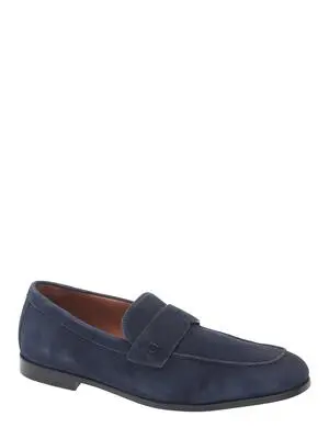 FERRAGAMO Tiberio Penny Loafer - Navy Naturale Naturale