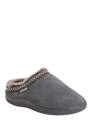 MUK LUKS Jordi Suede Clog Slipper - Dark Grey