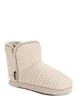 MUK LUKS Leigh Bootie Slipper Ivory