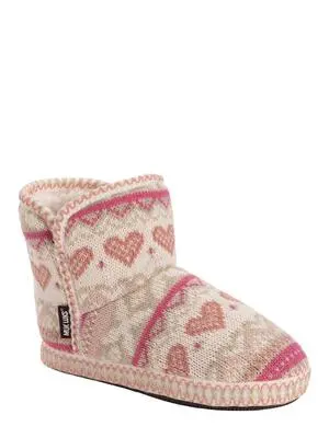 MUK LUKS Leigh Bootie Slipper Light Pink