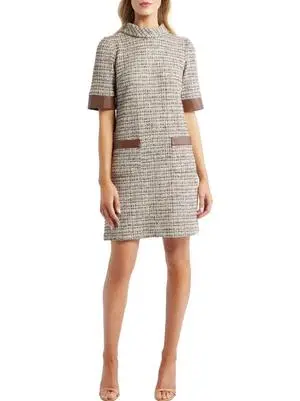 JULIA JORDAN Metallic Tweed Dress