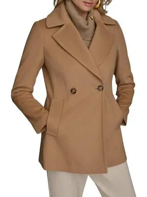 Donna Karan New York Double Breasted Blazer Coat - Camel