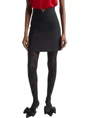 Valentino Garavani Crepe Couture Miniskirt - Black