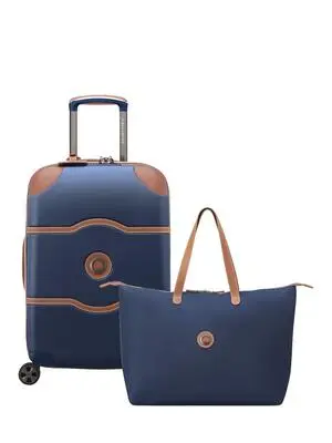 DELSEY PARIS 2-Piece Spinner Carry-On And Tote Bag Set Navy