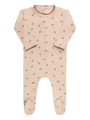ELY'S & CO. Aurora Classics Modal Cherry Print Footie Pink
