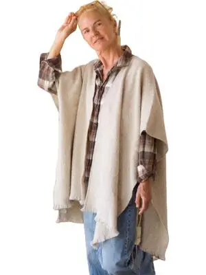 LOOM.IST Wool Poncho Taupe