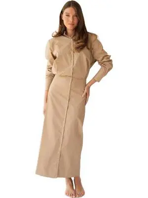 SHANI X BY TESS Shani Midi Dress Tan
