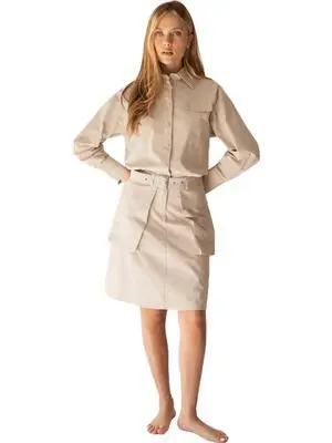 SHANI X BY TESS Lea Dress - Beige
