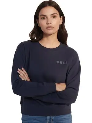 ABLE Signature Crewneck Sweatshirt - Navy Ink