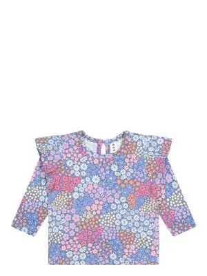 HUXBABY Floral Bloom Frill Top - Multi