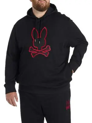 Psycho Bunny Embroidered Bunny Hoodie - Black