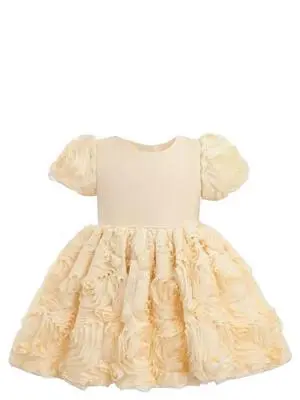 TULLEEN Bow Rosette Dress - Champagne