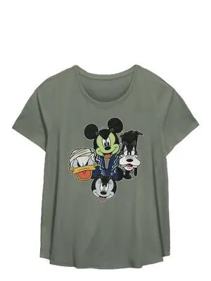 MICKEY & FRIENDS Halloween Graphic T-shirt - Sage Green