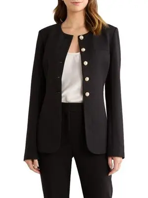 FAVORITE DAUGHTER Peplum Blazer - Black