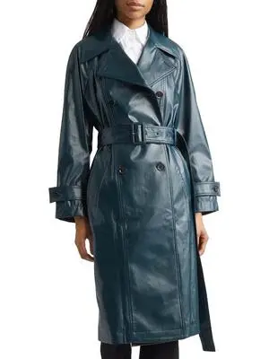 Proenza Schouler Benedetta Coated Cotton Trench Coat - Bottle Green