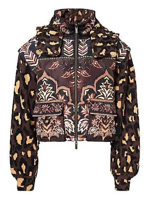 Farm Rio Floral-print Padded Jacket - Winter Ainika Brown