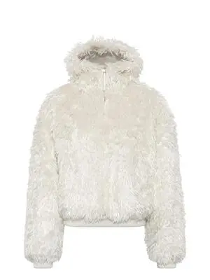 Gabriela Hearst Orlando Silk Fur Hoodie - Ivory