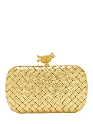 Bottega Veneta Knot Minaudiere Clutch - Gold