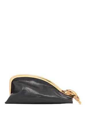 Chloé Eden Treasures Gold-accent Leather Clutch - Black