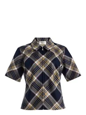 FRAME X Amelia Gray Checkmate Shirt - Multi