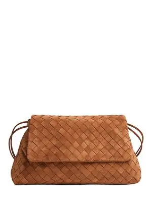 BOTTEGA VENETA Giorno Intrecciato Suede Bag