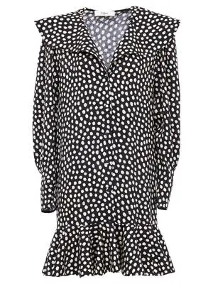 Chloé Polka-dot Silk Jacquard Mini Dress - Multi