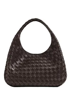 Bottega Veneta Medium Campana Intrecciato Leather Bag - Brown