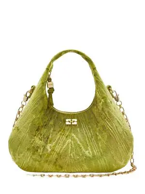 GANNI Mini Logo-plaque Shoulder Bag - Green