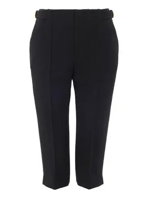 Chloé Wool Crepe Capri Trousers - Black