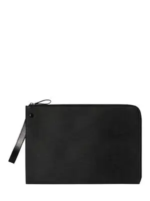 THE ROW Large Portfolio Wristlet - Black