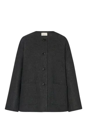 THE ROW Quintus Cashmere Jacket - Dark Charcoal