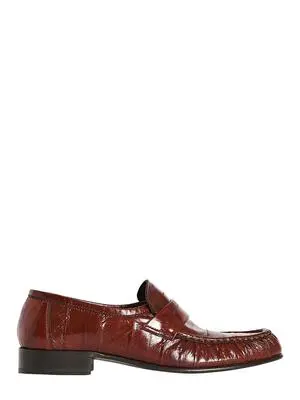 THE ROW Soft Loafer In Eel Rouge